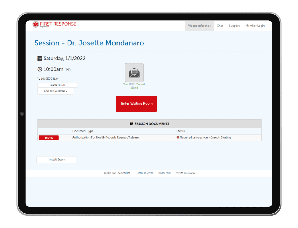 Virtual Waiting Room - SecureVideo